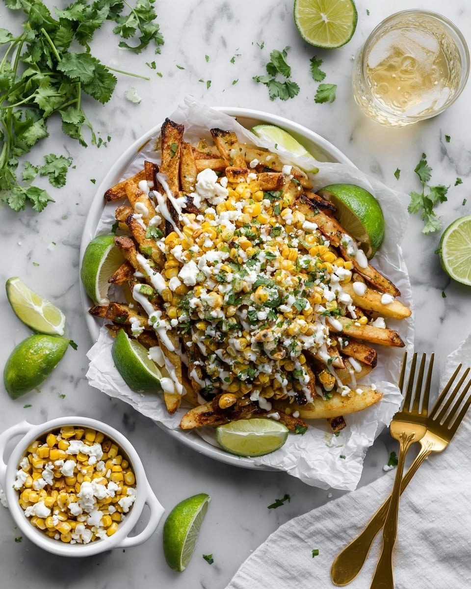 Mexican Street Corn Loaded Fries - Bold & Crispy Snack